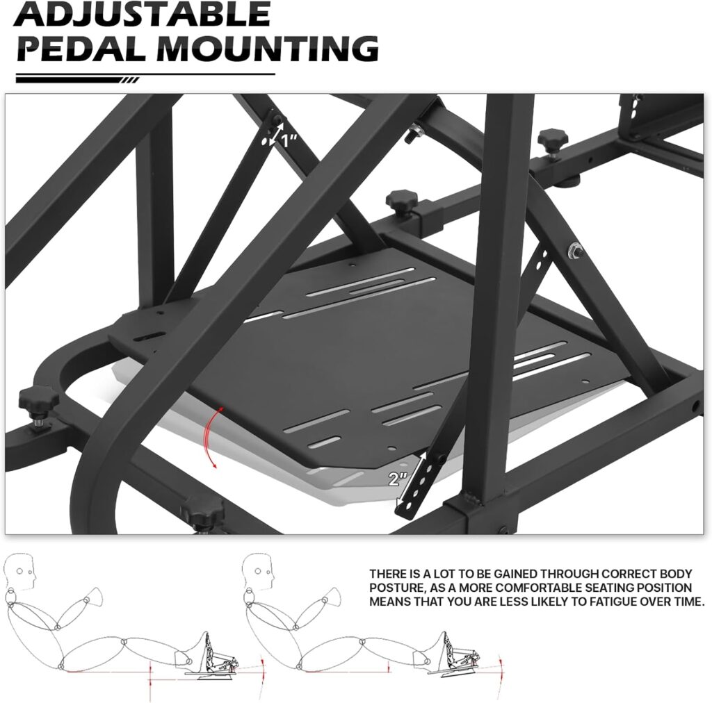 MoniBloom - Racing Simulator Cockpit Wheel Stand with TV Mount Stand ...